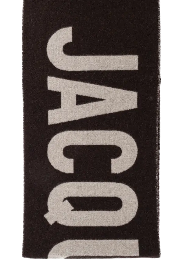 Jacquemus Scarf With Logo - Brown