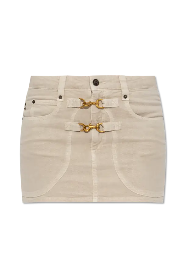 Isabel Marant Paulina" Denim Skirt - Cream