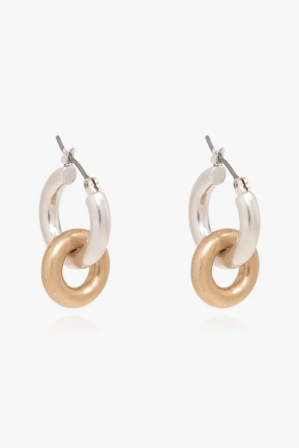 ALLSAINTS Grace Double Hoop Earrings - Silver