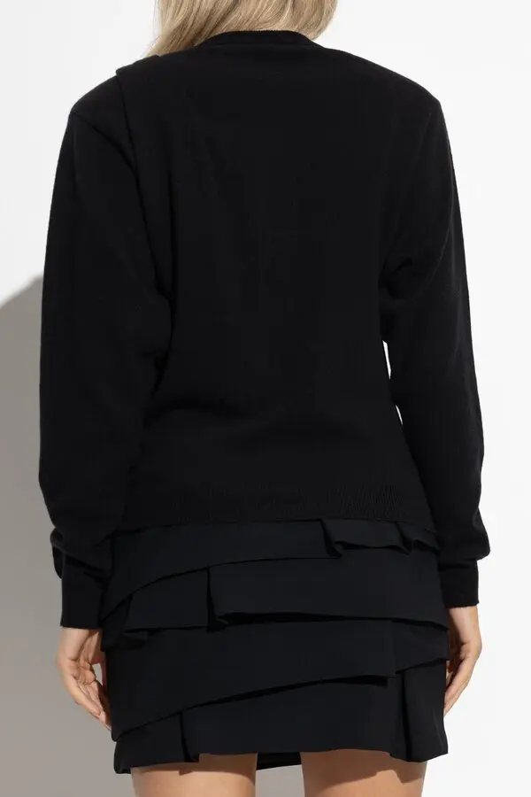 Versace Wool Sweater With Gold-tone Buckle