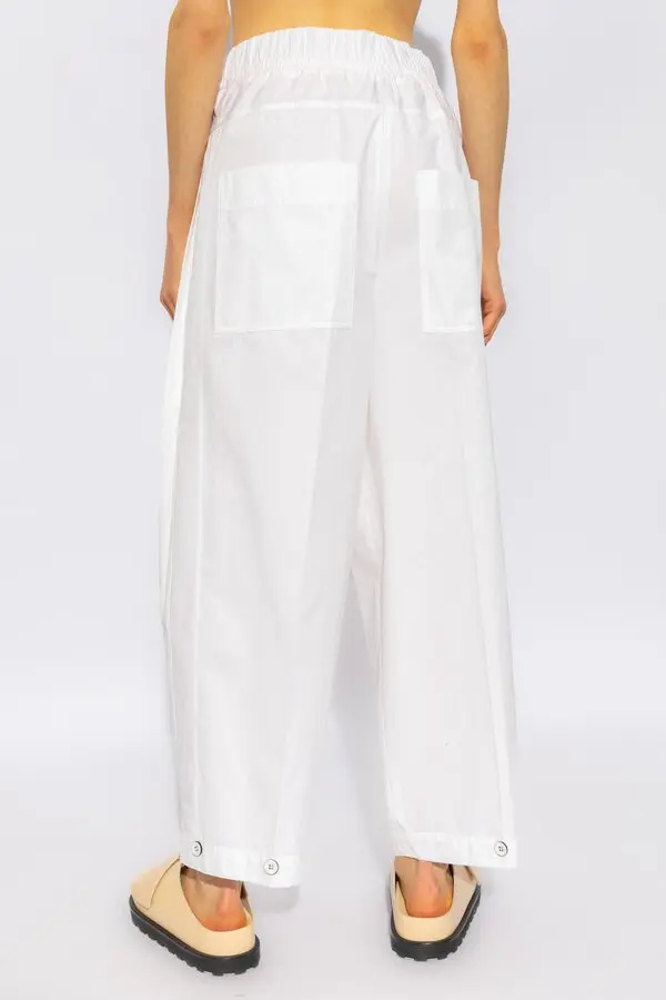JIL SANDER Oversized Organic Cotton Trousers