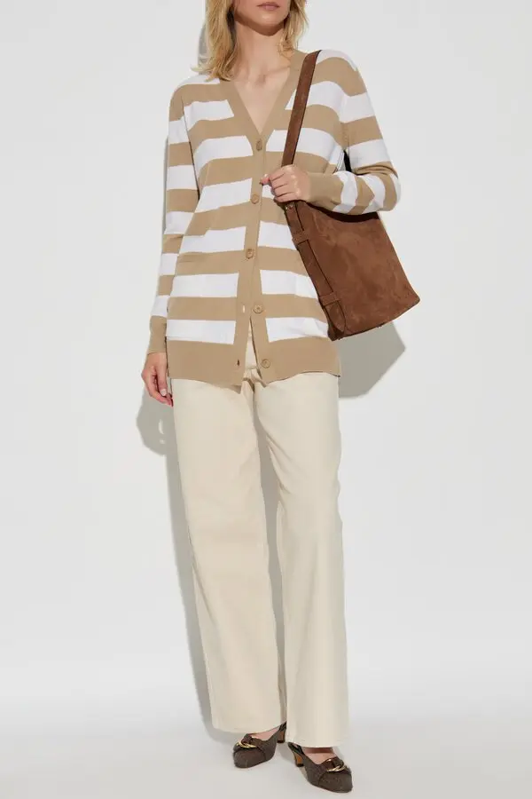 Max Mara Fiemme Wool Cardigan - Beige