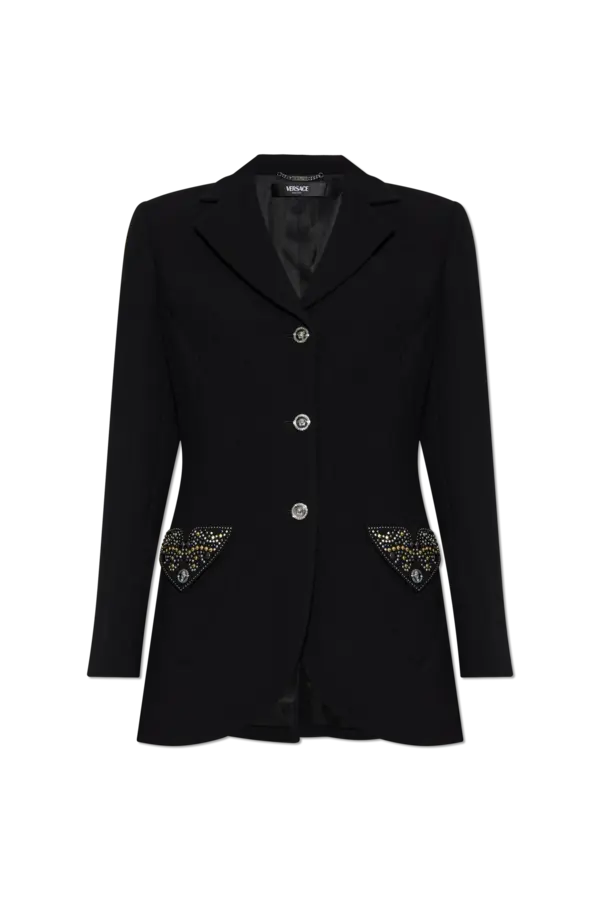 Versace Blazer With Shimmering Appliqués