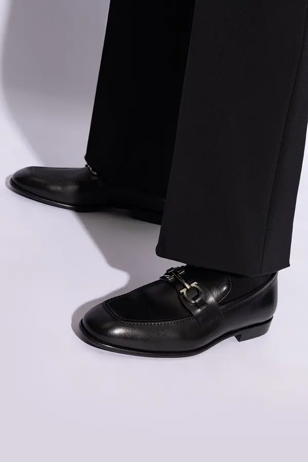 FERRAGAMO Gancini Leather Loafers