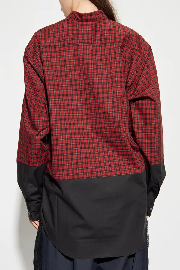 Vetements Two-tone Plaid Pattern Shirt