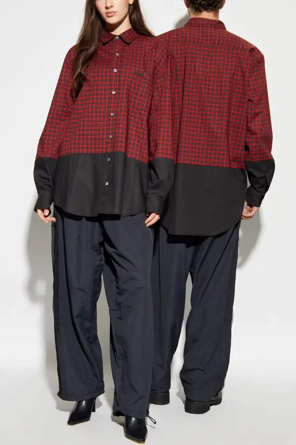 Vetements Two-tone Plaid Pattern Shirt