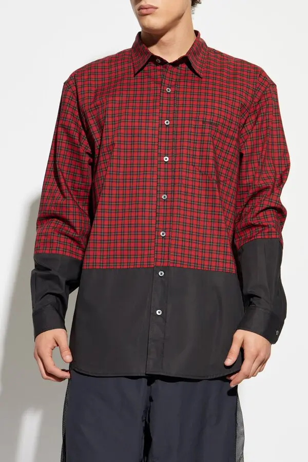 Vetements Two-tone Plaid Pattern Shirt