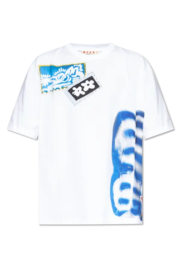 Marni T-shirt With A Pattern - White