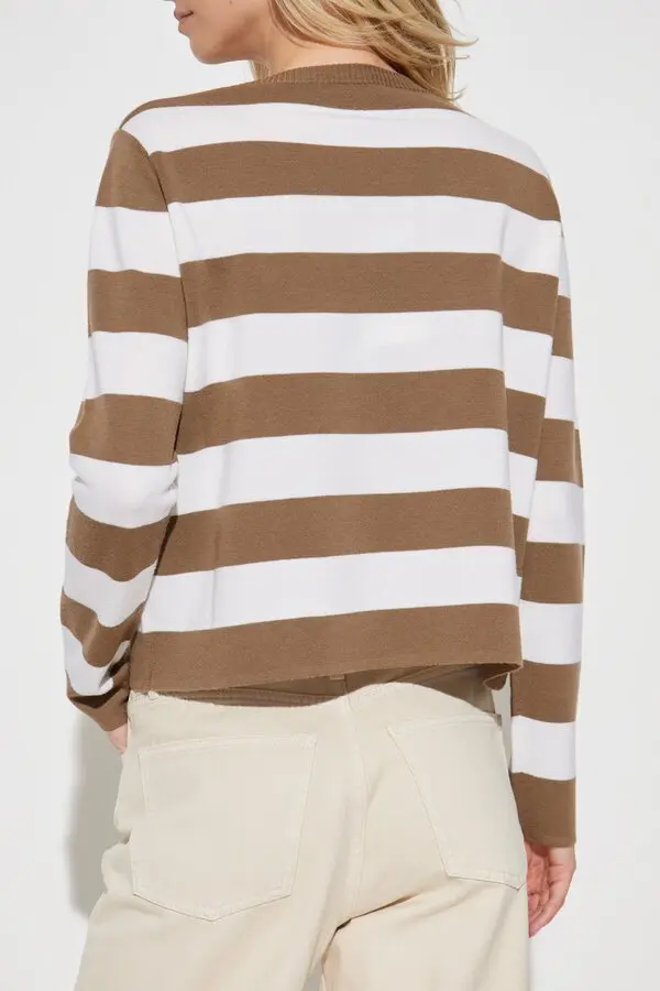 Max Mara Viterbo Striped Wool Sweater - Brown