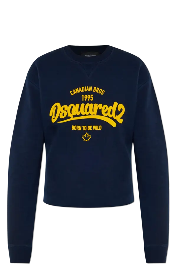 Dsquared2 Logo Cotton Sweatshirt - Navy Blue