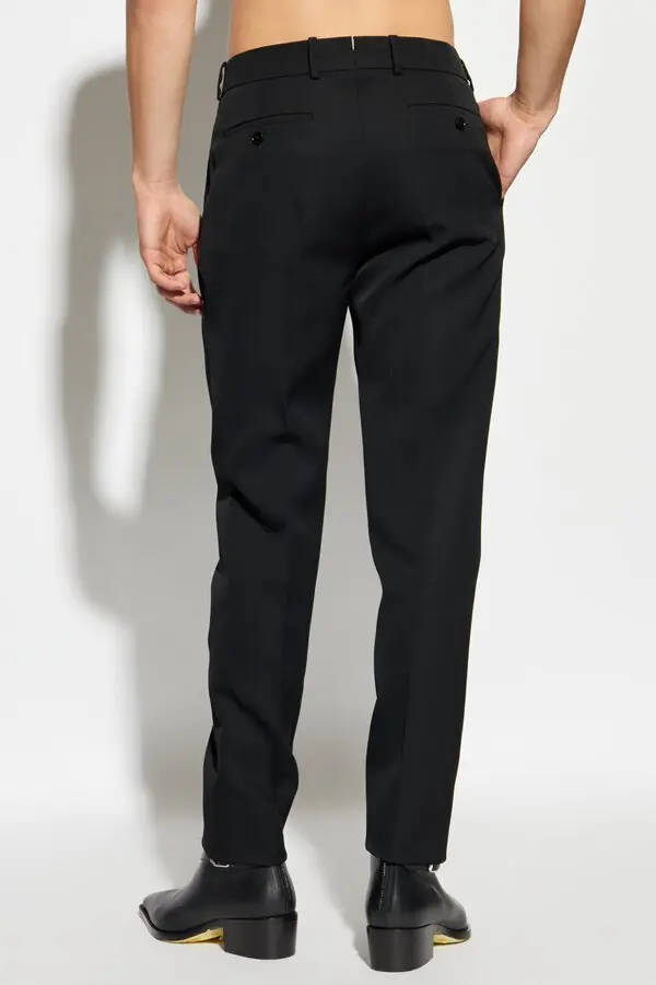 Alexander McQueen Wool Pleated Trousers