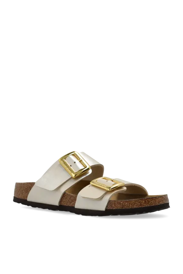 BIRKENSTOCK Sydney Cushion Buckle Slides - Cream