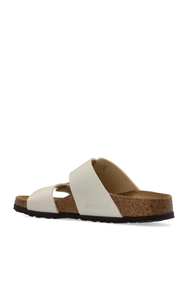 BIRKENSTOCK Sydney Cushion Buckle Slides - Cream