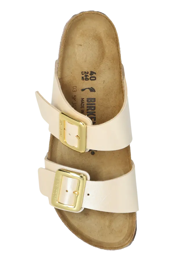BIRKENSTOCK Sydney Cushion Buckle Slides - Cream