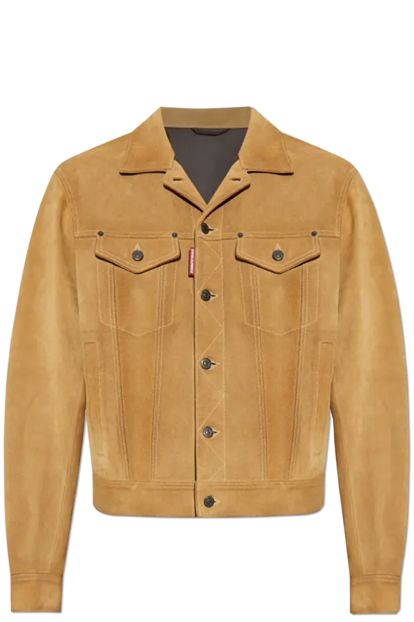 Dsquared2 Suede Leather Trucker Jacket
