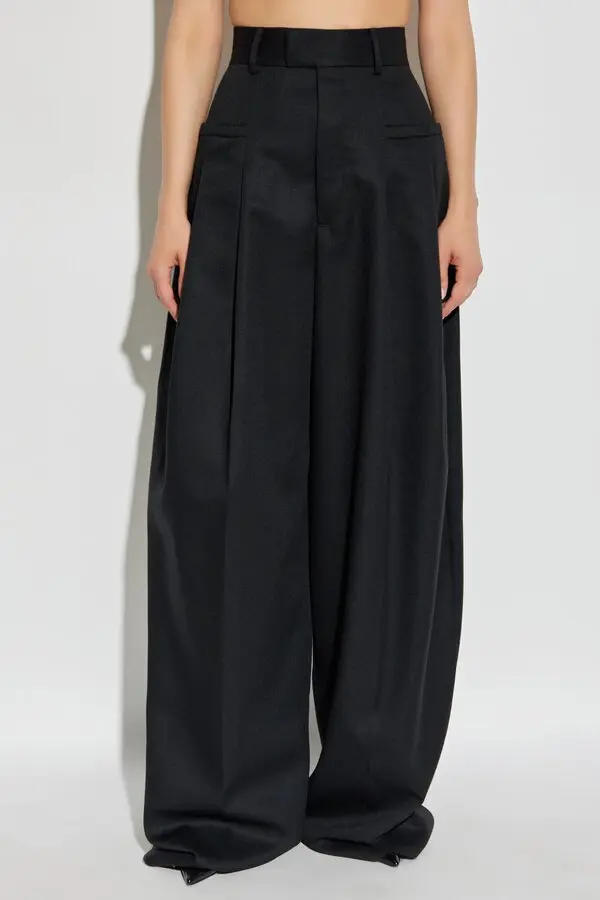 Dsquared2 Wool Palazzo Trousers - Black