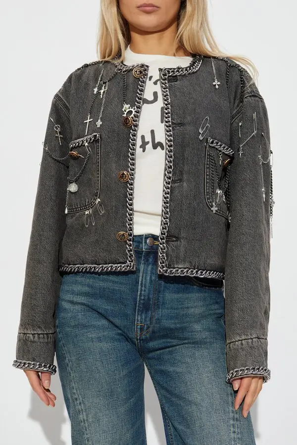 R13 Denim Jacket With Appliqués