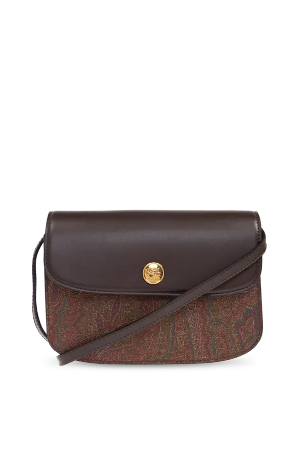 Etro Paneled Shoulder Bag Brown Editorialist