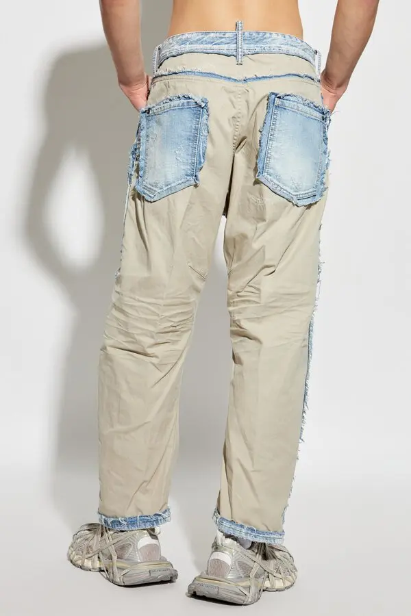 Dsquared2 Patchwork Carrot Fit Jeans