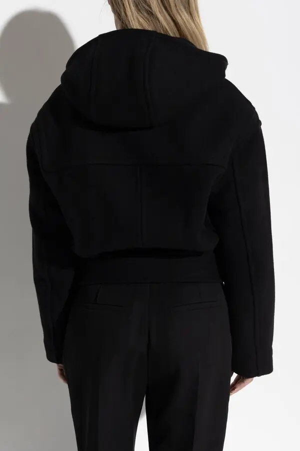 Jacquemus Wool Jacket With Hood And Toggle Fastenings
