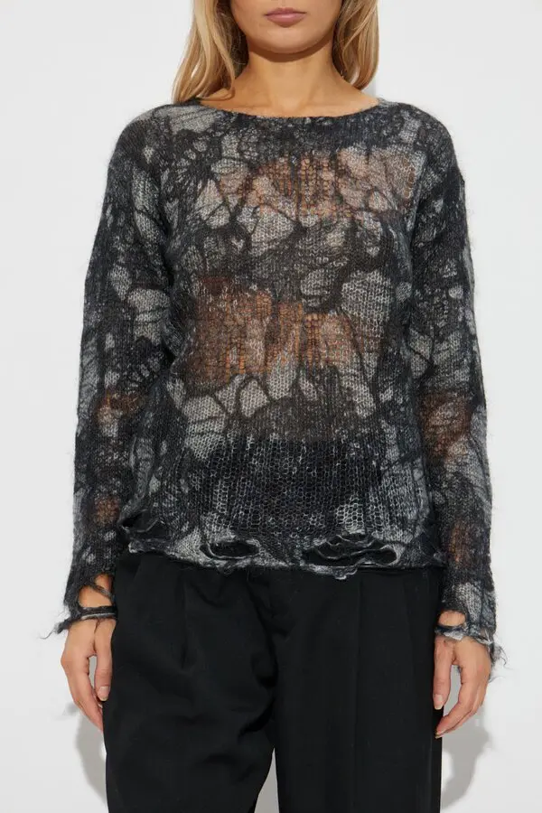 R13 Vintage-effect Sweater - Grey