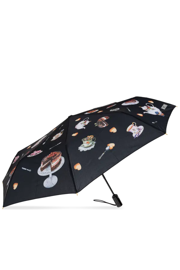 Moschino Folding Umbrella - Black
