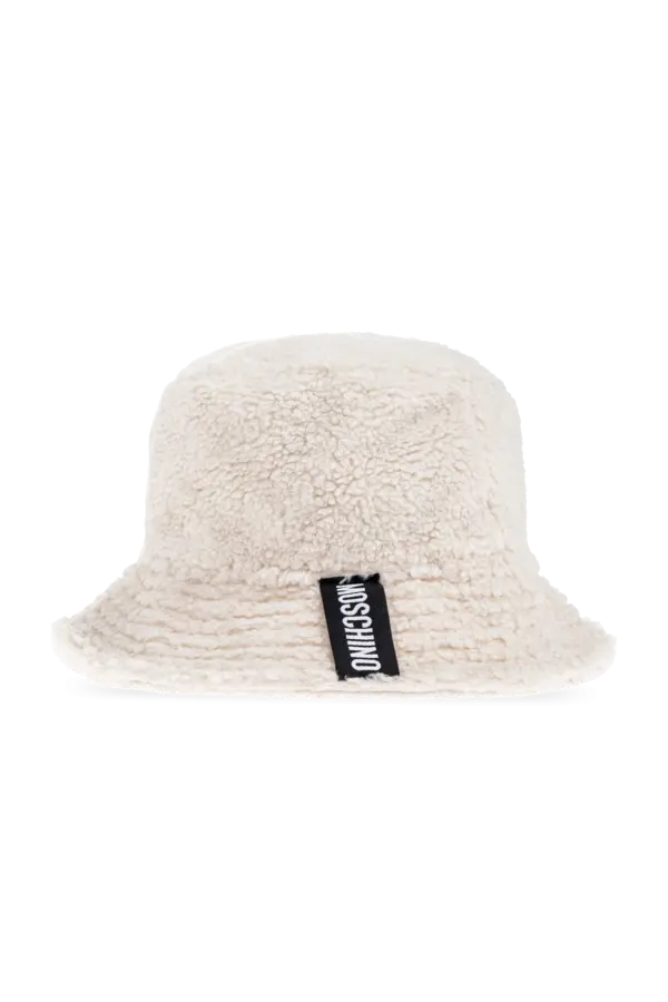Moschino Logo Bucket Hat - Cream