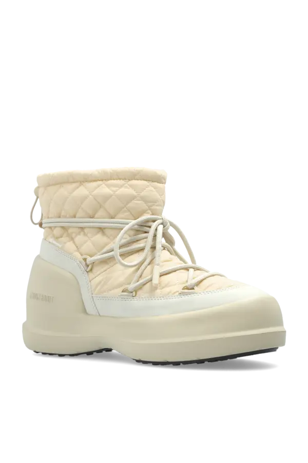 Moon Boot Mezzaluna Quilted Mid Snow Boots - Cream