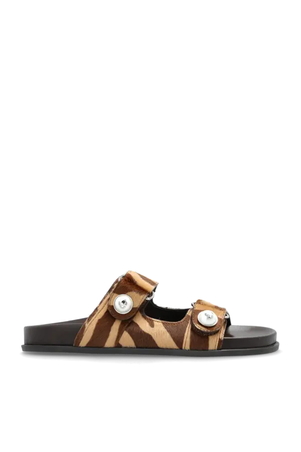 JIMMY CHOO Fayence Slides - Brown
