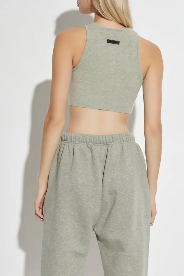Fear Of God Sleeveless Crop Top - Grey