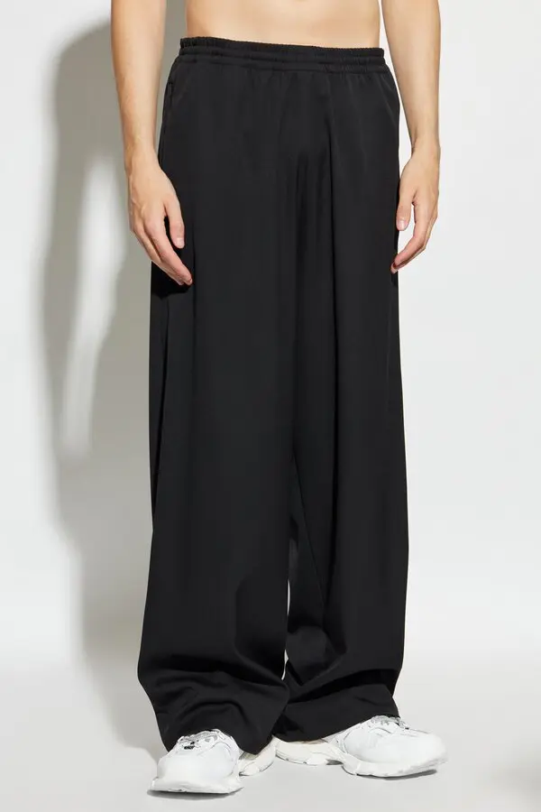Balenciaga Wide-leg Wool Trousers