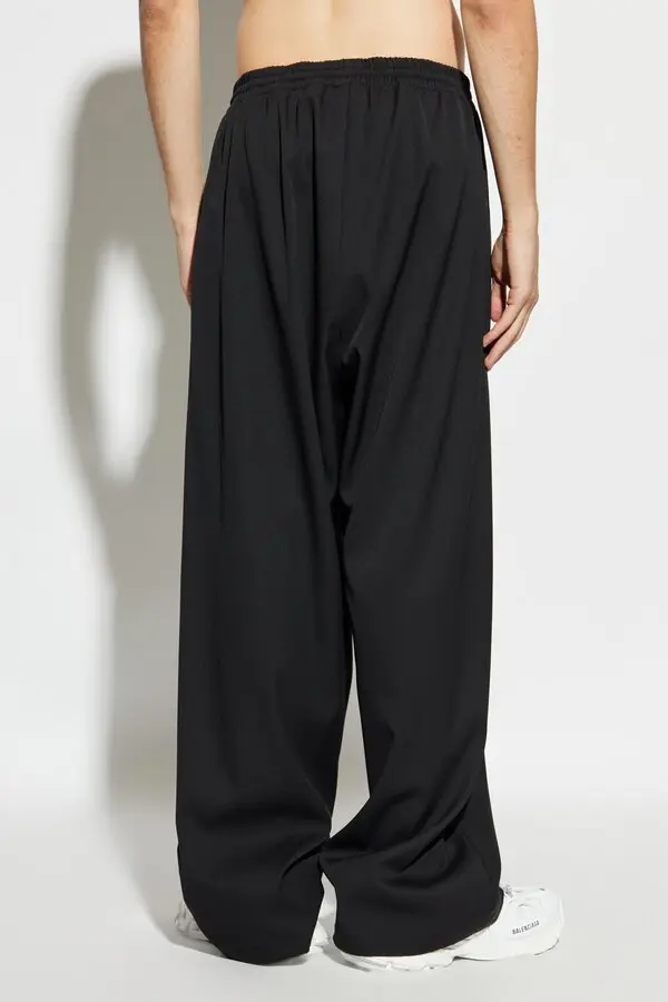 Balenciaga Wide-leg Wool Trousers