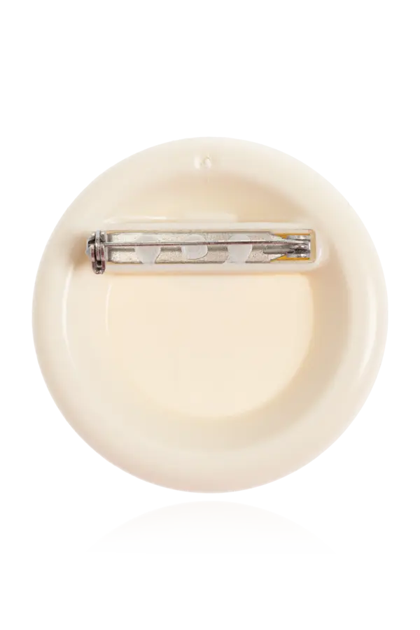 Vetements Logo Brooch - Beige