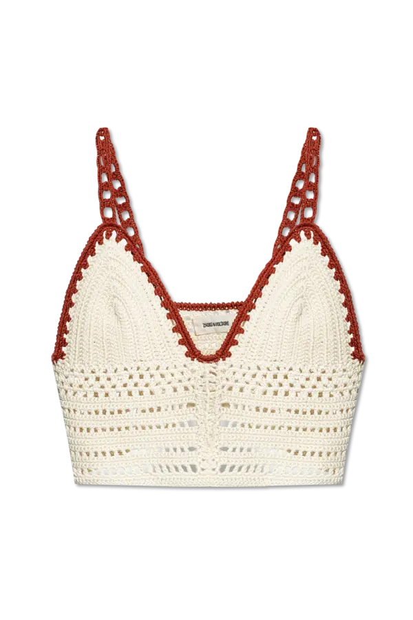 Zadig&Voltaire Taly Crochet Top - Cream
