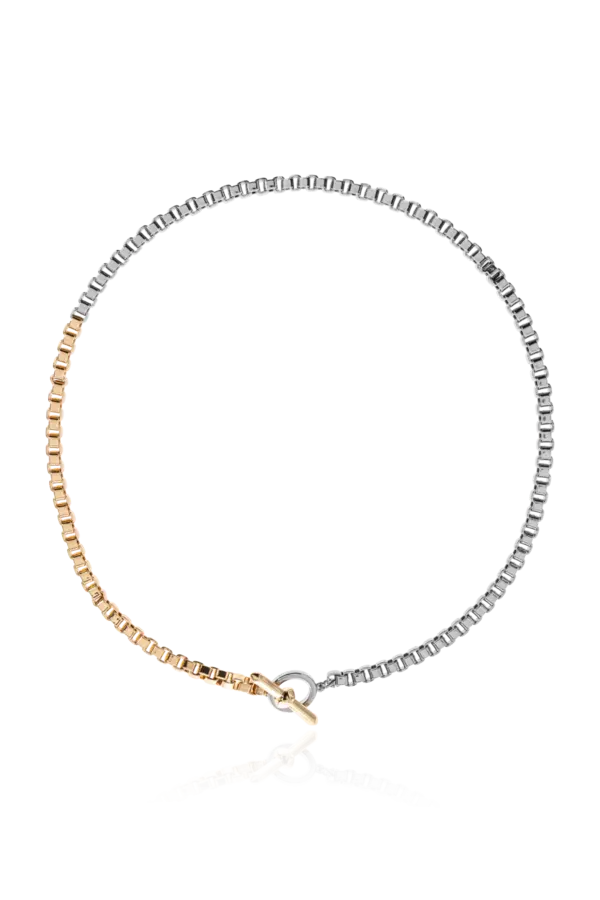 ALLSAINTS Two-tone Brass Link Necklace - Silver