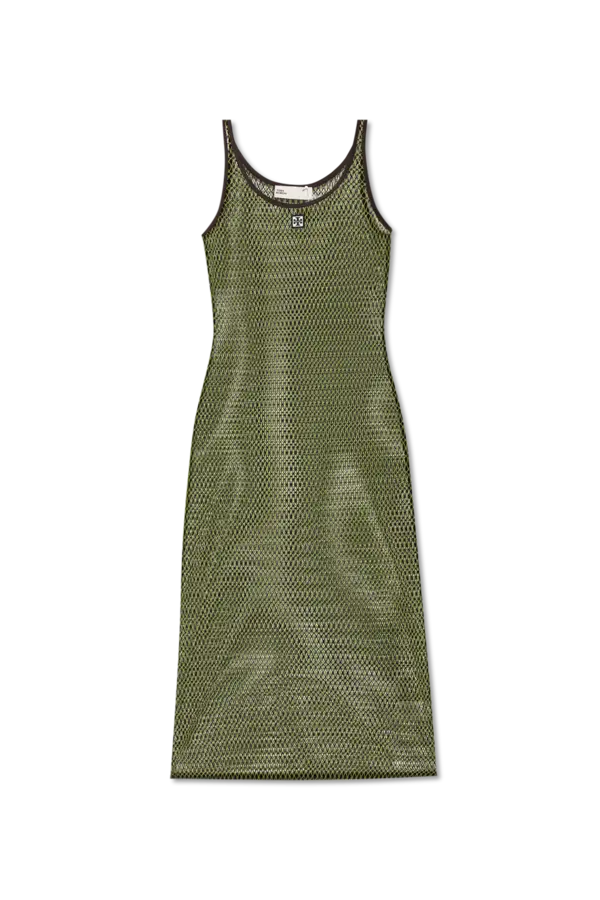 Tory Burch Transparent Dress With Spaghetti Straps - Green