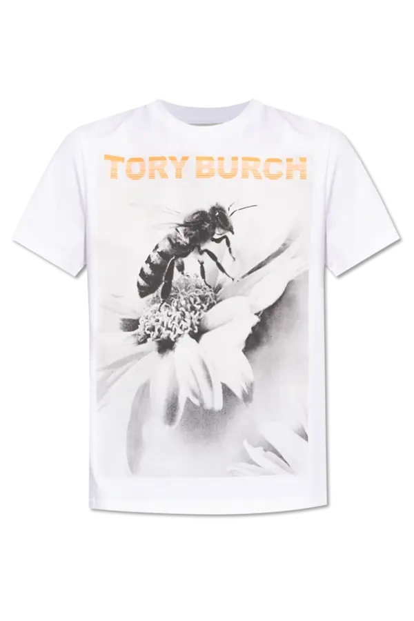 Tory Burch T-shirt With Colorful Print - White