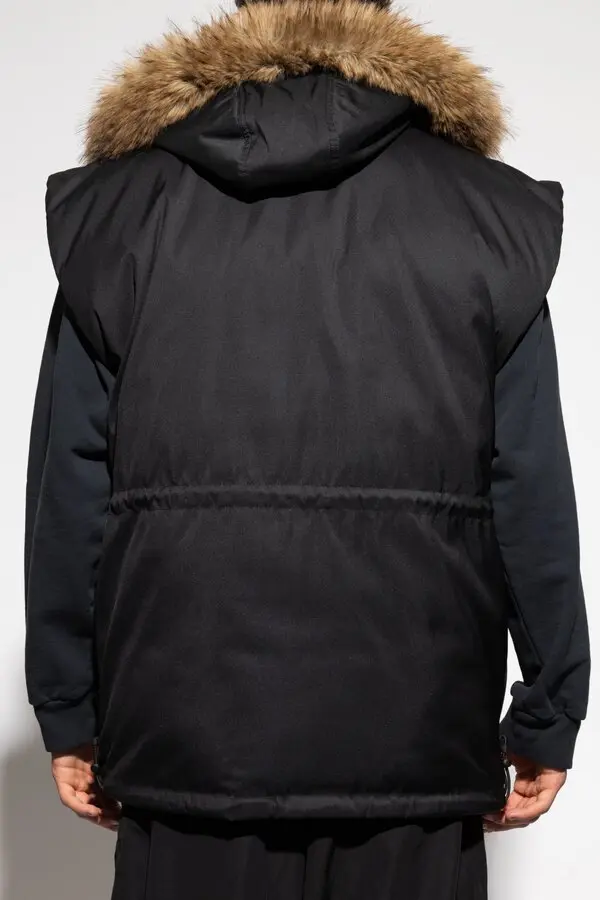 Balenciaga Reversible Vest With Faux Fur Trim