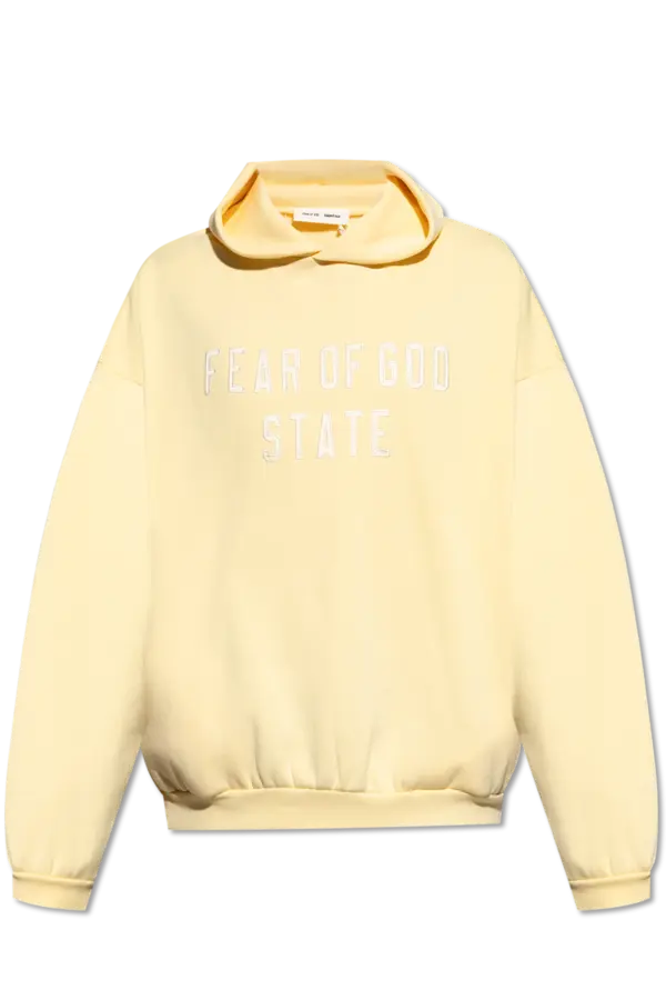 Fear Of God Oversized Cotton-blend Hoodie - Yellow