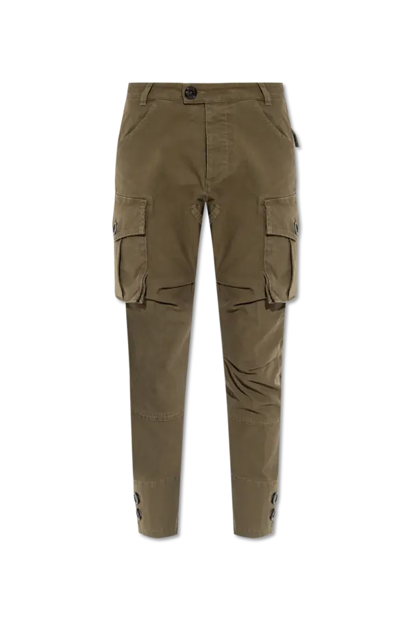 Dsquared2 Dark Cotton Blend Cargo Pants