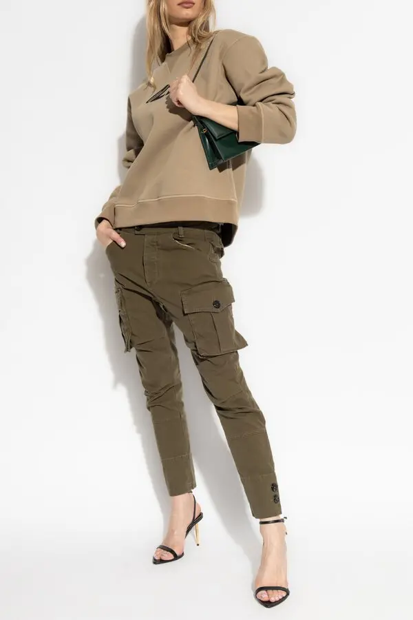 Dsquared2 Dark Cotton Blend Cargo Pants