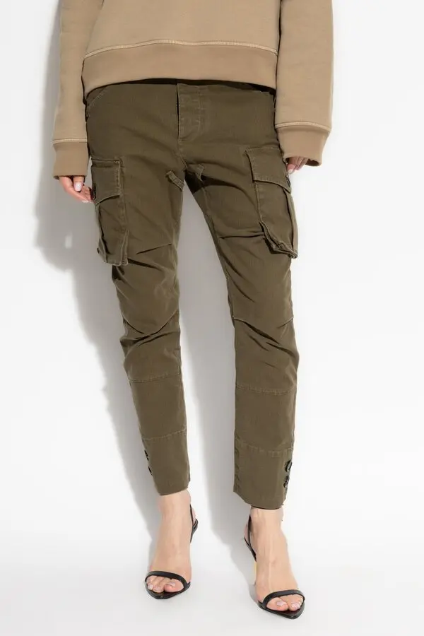 Dsquared2 Dark Cotton Blend Cargo Pants