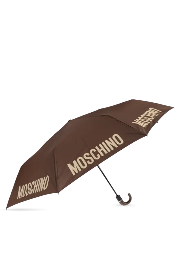 Moschino Folding Umbrella - Brown