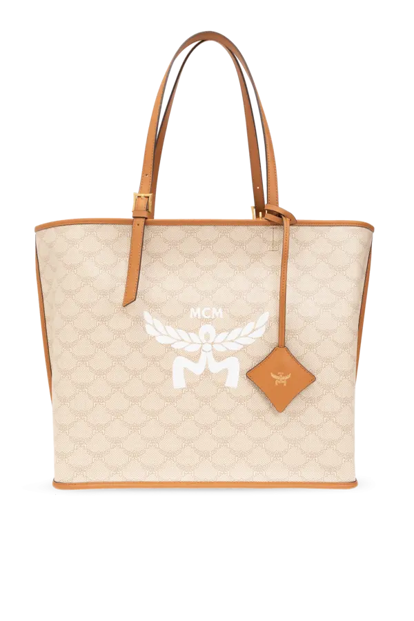 Mcm Himmel Medium Shopper Bag - Beige