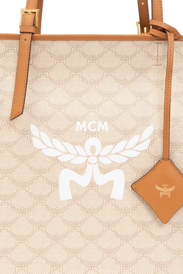 Mcm Himmel Medium Shopper Bag - Beige
