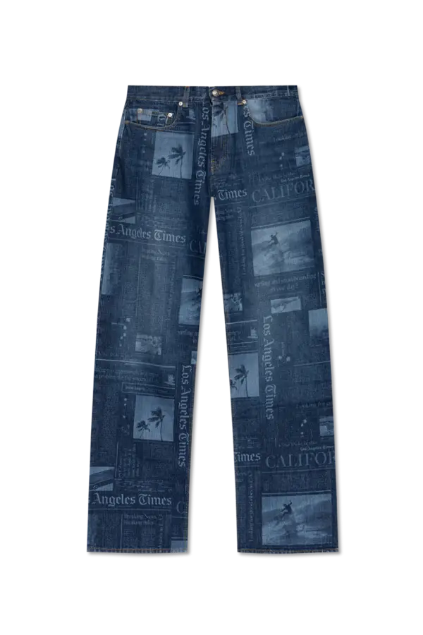 Palm Angels Patterned Carrot Fit Jeans