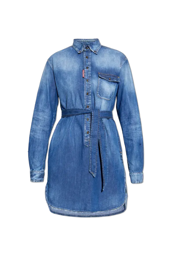 Dsquared2 Denim Mini Shirt Dress - Blue