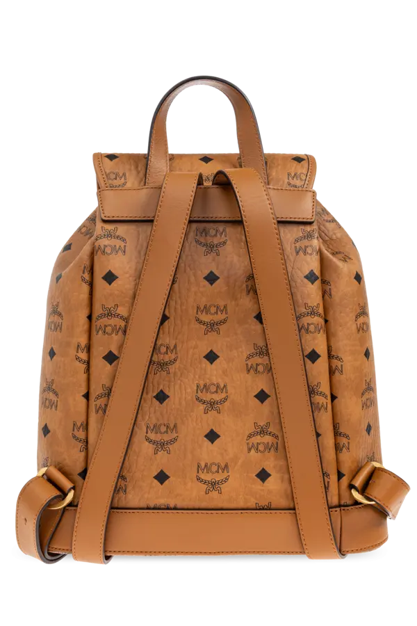 Mcm Aren Small Backpack - Brown