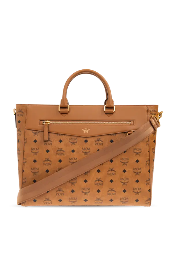 Mcm Diamond Large Shopper Bag - Brown