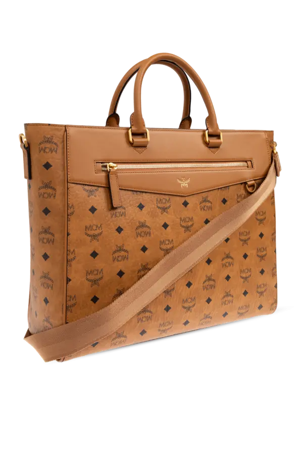 Mcm Diamond Large Shopper Bag - Brown